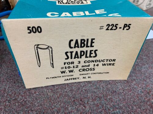 100-PK Cable STAPLES 3-Conductor Romex NMC 10 12 14 Wire 3/4"x1.25" NEW ...