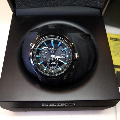 Seiko Astron GPS Solar Analog Watch Black, Includes Box & Manual | eBay