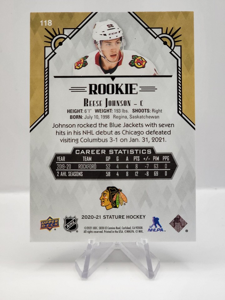 2020-21 Upper Deck Stature #118 Reese Johnson #/399 | eBay