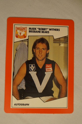 Brisbane Bears - Mark Withers " Bobby " - Stimorol Card. | eBay Australia