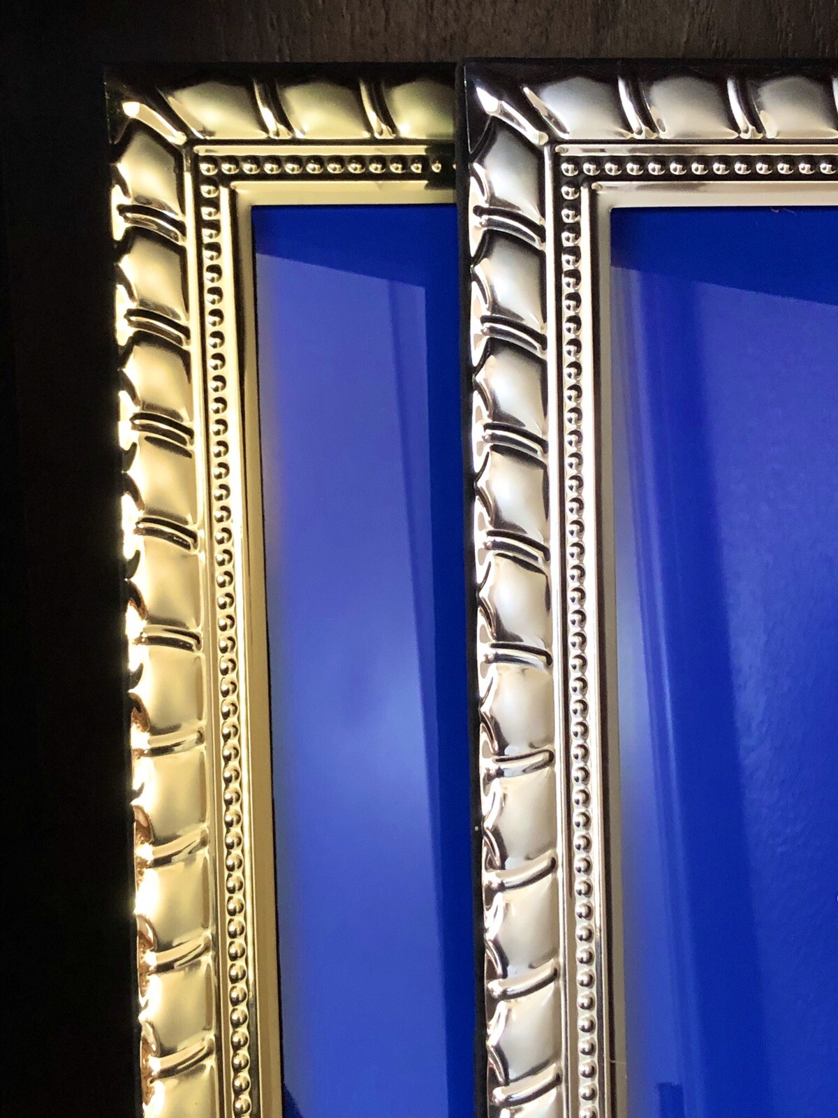 Picture frames set of 6, 8' X 10' Gold Or Silver Metal Trim - Velvet ...