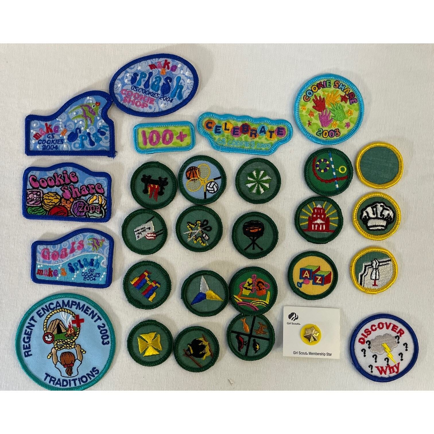 Girl Scouts of America GSA Mixed Lot 27 Badges Patches 1 Pin Cookies ...