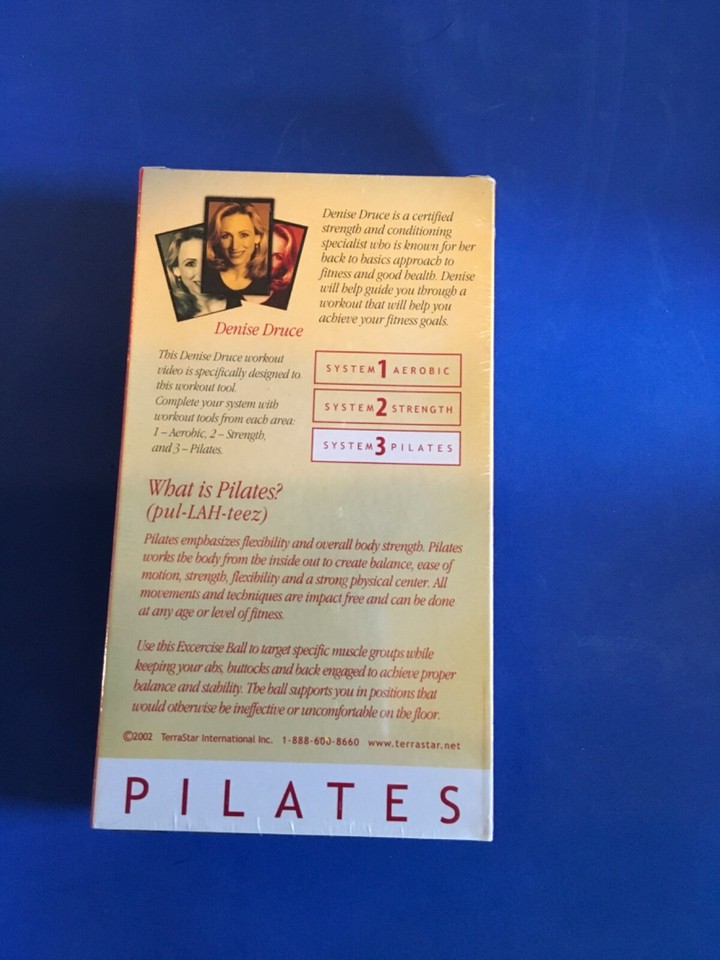 PILATES Exercise Ball Workout Video VHS tape Denise Druce (2002) - NEW ...