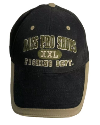 Bass Pro Shop FISHING DEPT Strapback Adjustable Cap Embroidered Black ...