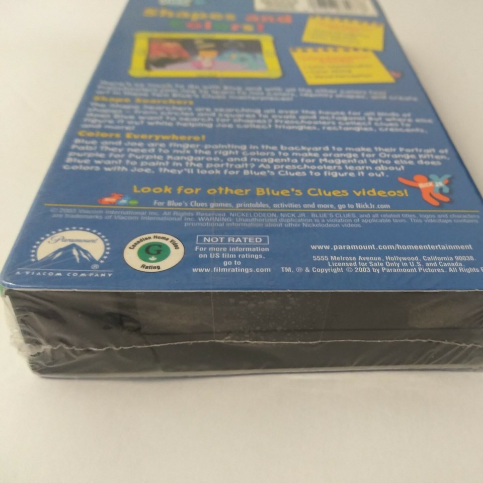 Blues Clues - Shapes and Colors (VHS, 2003) NEW SEALED 97368754737| eBay