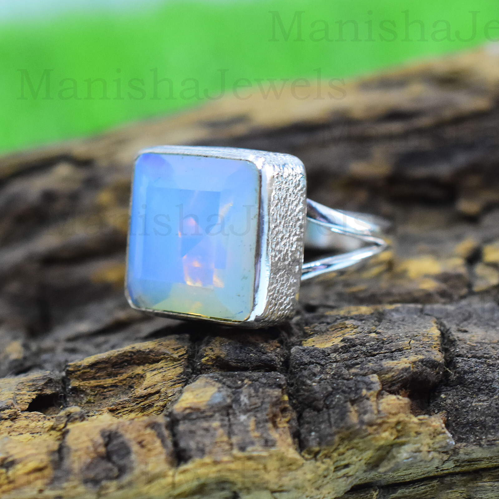 Milky Opal Gemstone 925Sterling Silver Father 's Day Ring Jewelry MM ...