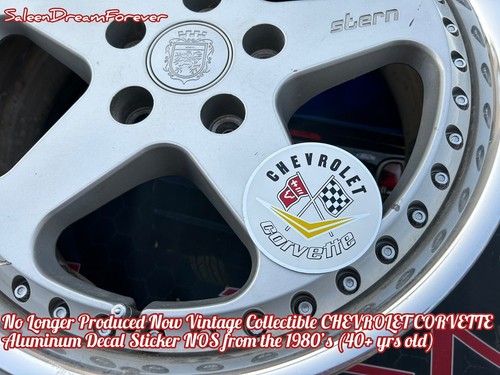 VINTAGE CHEVROLET CORVETTE ALUMINUM DECAL STICKER NOS FRM 1980's C3 305 ...