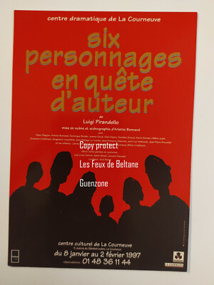 SIX PERSONNAGES EN QUETE D'AUTEUR PIRANDELLO ARLETTE BONNARD THEATRE ...