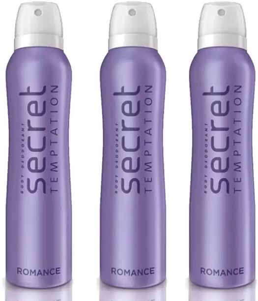 secret temptation Romance Deodorant 225 ml (Pack of 3) Deodorant Spray ...