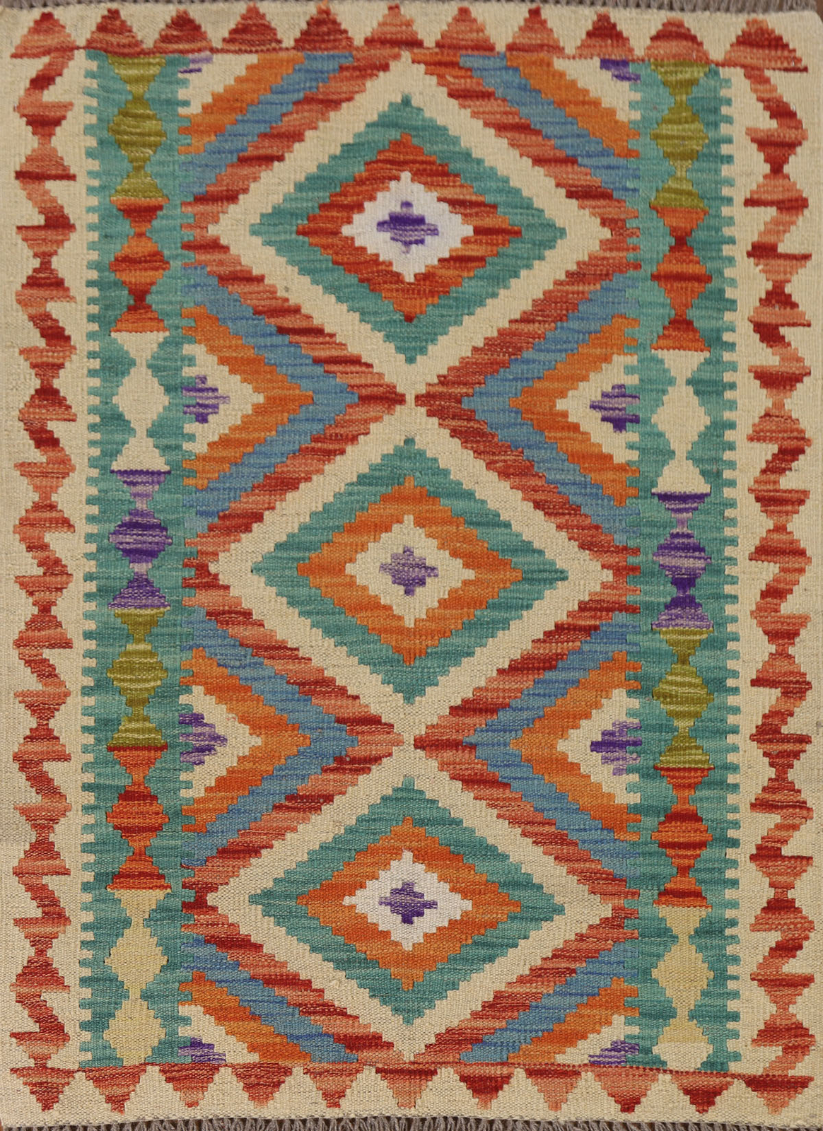 Dual-Sided Small Kilim Kelim Rugs Flatweave Wool Carpet 3x4 ft | eBay