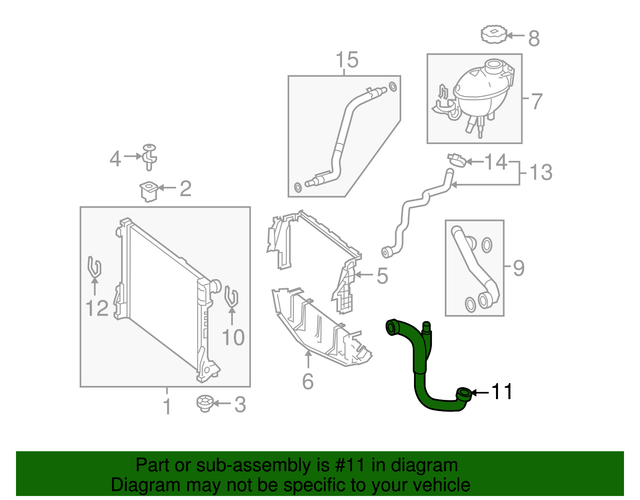 MERCEDES Mercedes-Benz OEM 10-11 E550 Radiator-upper Hose 2075010482 ...