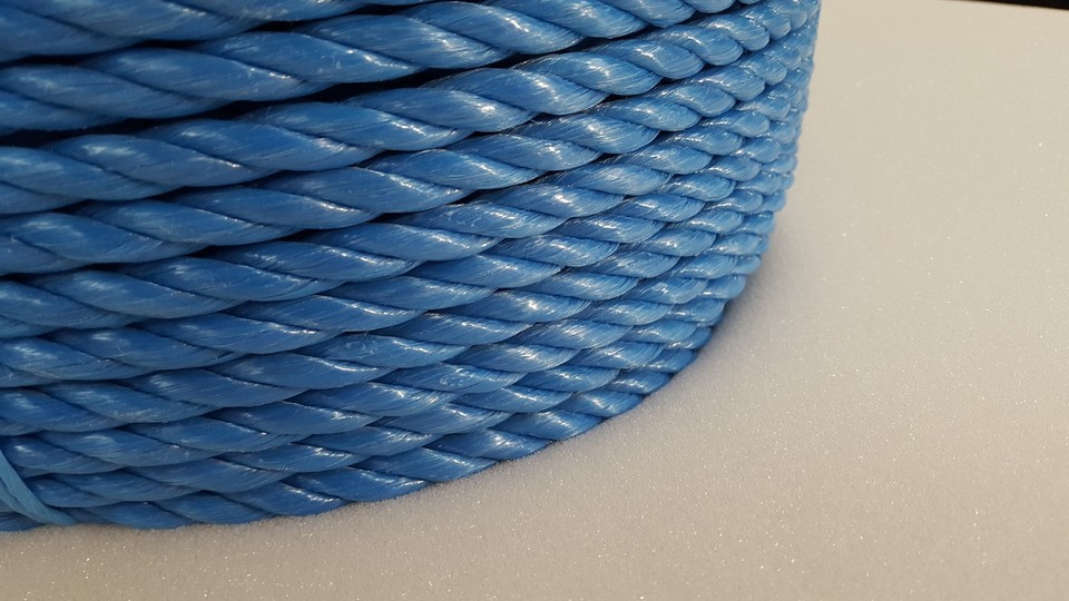 Blue Polypropylene Rope Coils Polyrope Sailing Agriculture Camping ...