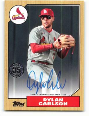 2022 Topps 1987 Topps Baseball Autograph #87BA-DC Dylan Carlson NM-MT A ...