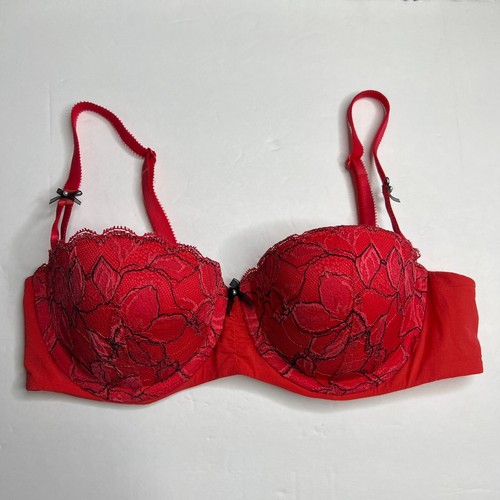 Victoria's Secret Women's 34B Red Lace Balconet Underwire Bra | eBay