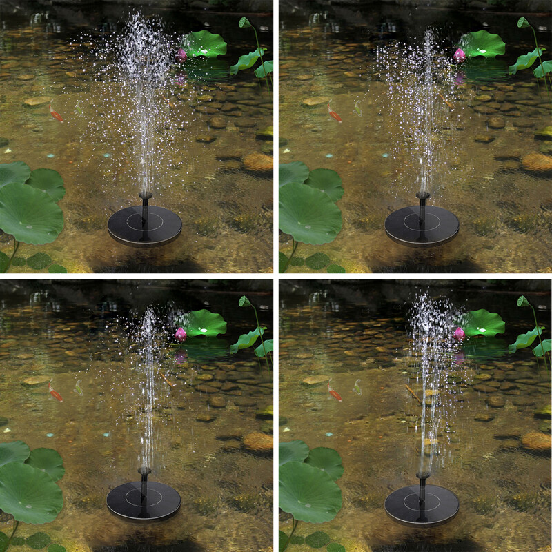Solar Powered Floating Bird Bath Water Fountain Pump Outdoor Garden ...