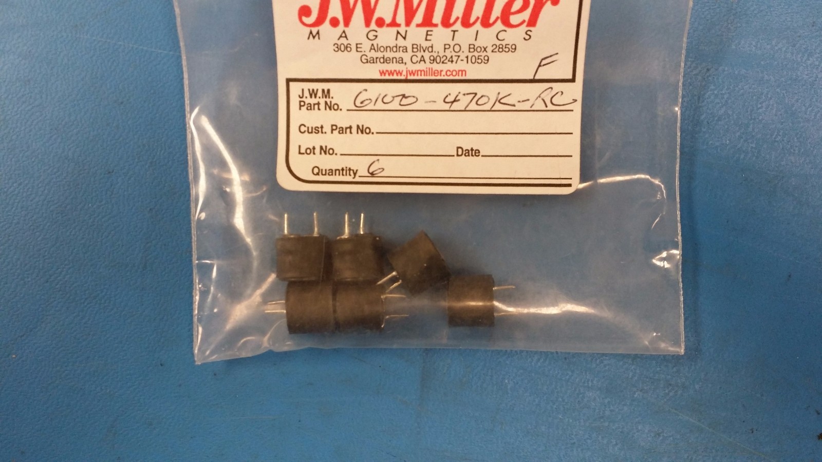 (6 PCS) 6100-470K-RC JW MILLER Fixed RF Inductors 47uH 10% ROHS (SHORT ...