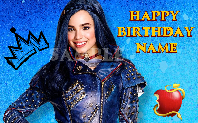 EVIE Descendants Party Edible cake topper image design | eBay