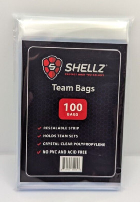 Team Bags 100 Count Resealable for Sports Trading CCG TCG Cards by Card ...