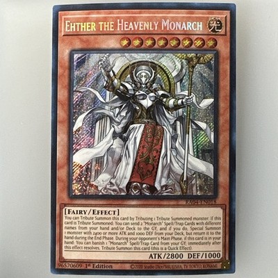 Yu-Gi-Oh Ehther the Heavenly Monarch - RA04-EN018 - Secret Rare | eBay