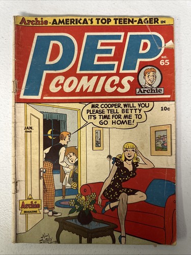 Pep Comics #65 1948 Archie Betty Cover Golden Age 1st Print Good | eBay