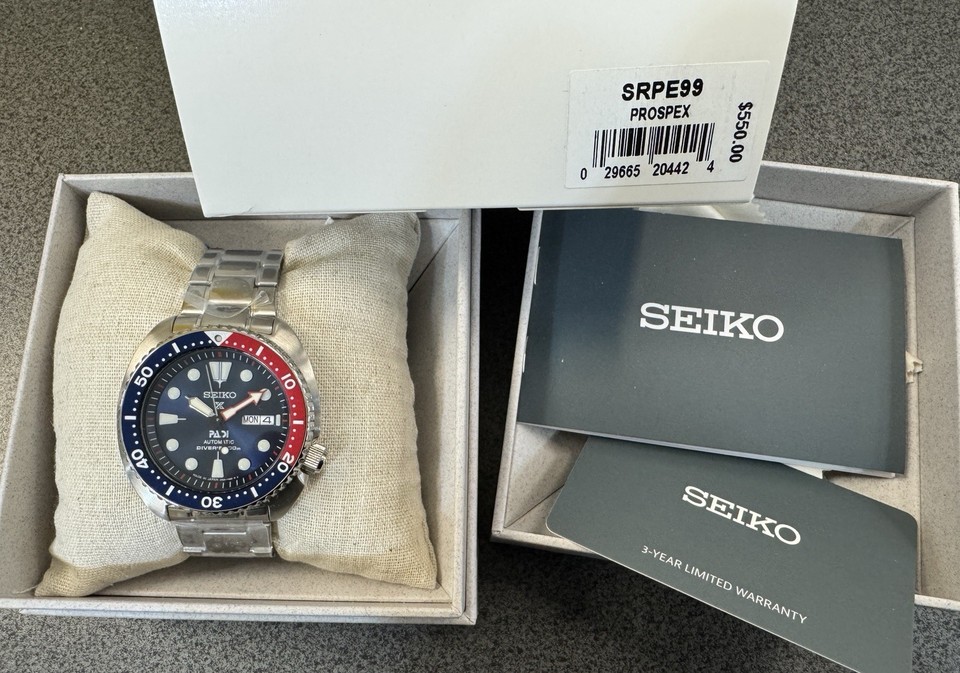 Seiko Prospex Turtle PADI 24 jewels Automatic Men's watch SRPE99 Made ...