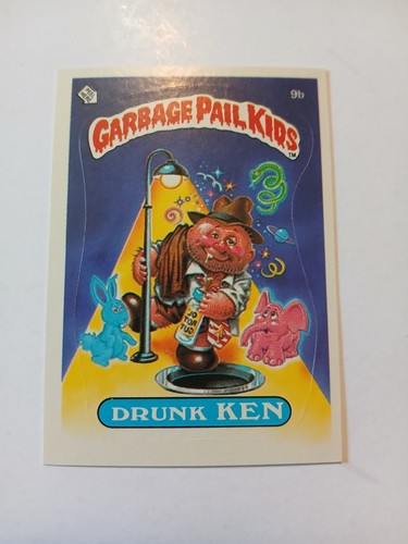 1985 Topps Garbage Pail Kids GPK Card First Series 1 OS1 Matte 9b Drunk ...