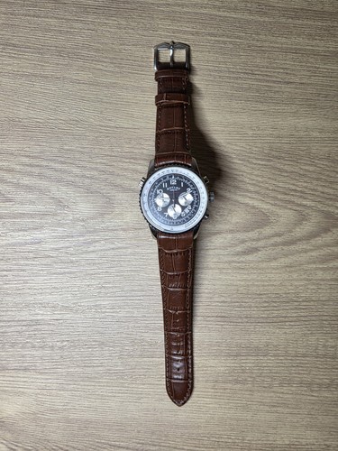 Rotary Men’s Chronospeed Chronograph Date Brown Leather Strap Watch ...