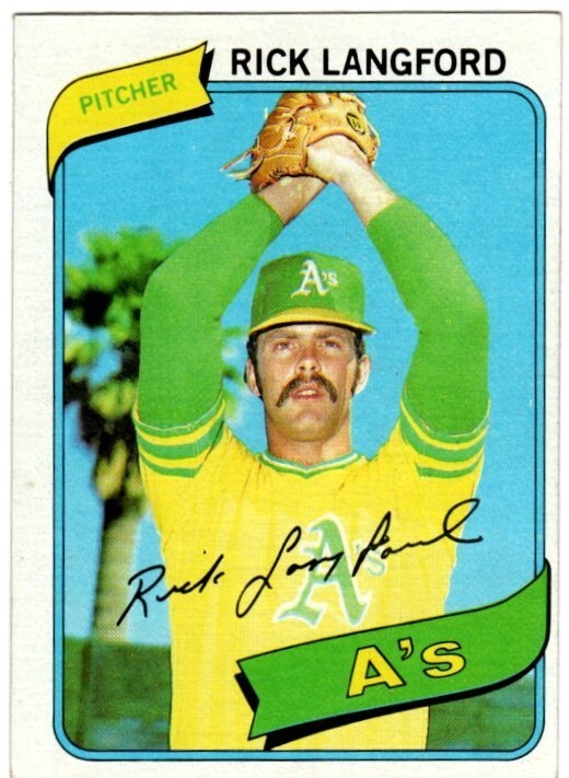 Topps Rick Langford #546 1980 Oakland Athletics Baseball Card | eBay