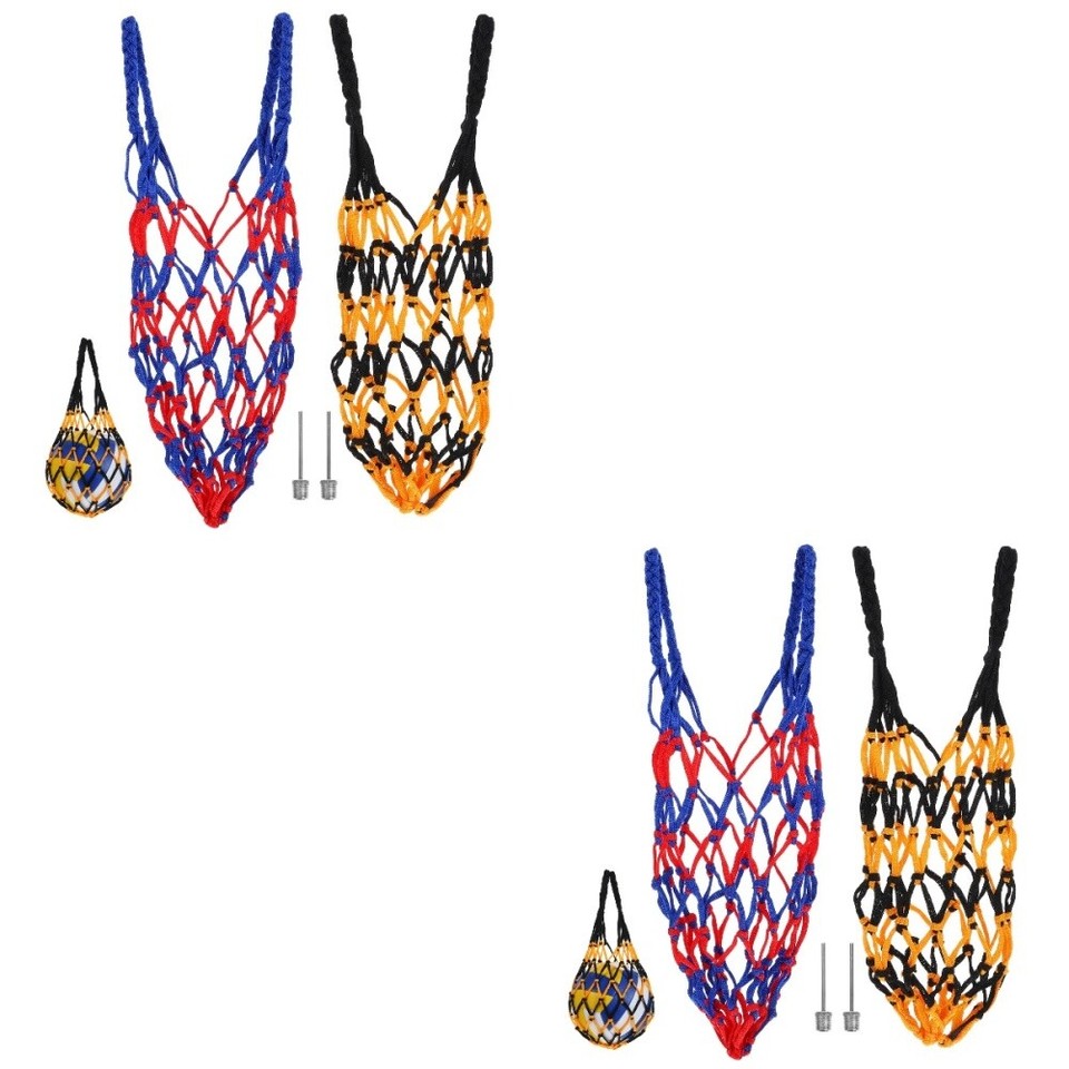 2pcs Sports Ball Netting Bag Portable Basketball Mesh Bag Nylon Ball ...