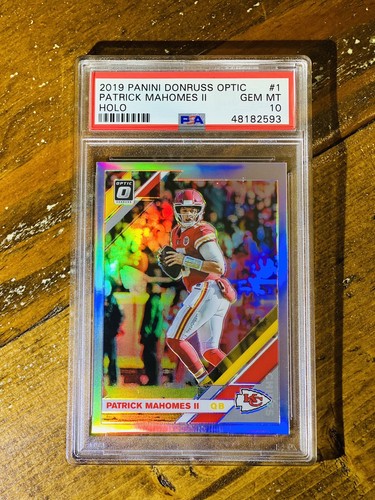 Patrick Mahomes PSA 10 2019 Contenders Donruss Optic Non Auto Refractor ...