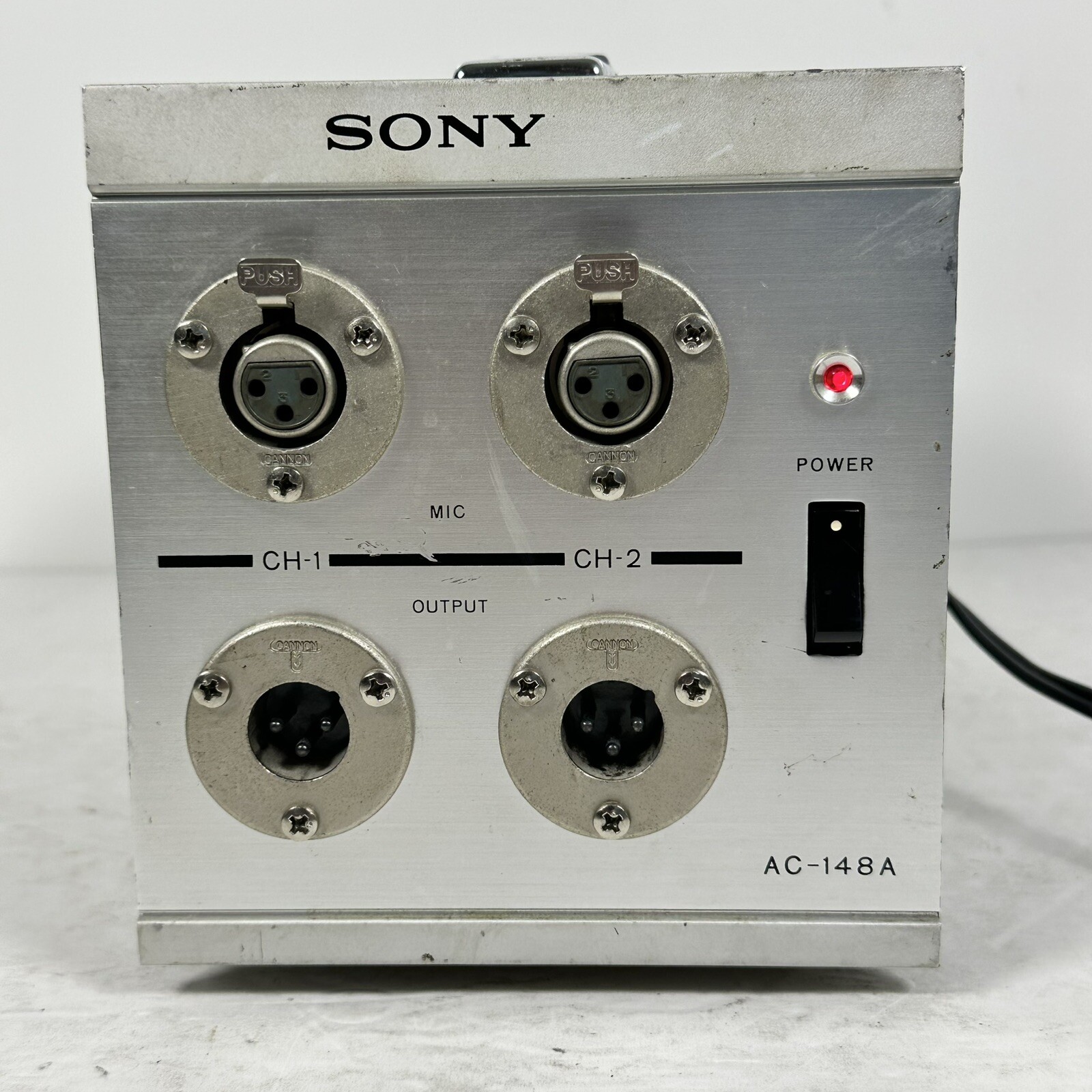 Sony AC-148A 2 Channel Phantom Power Supply (Voltage Reads High) “As Is ...