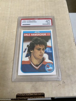 1982-83 O-Pee-Chee PSA 7 NM (ST) Dale Hawerchuk Rookie Card-Winnipeg ...