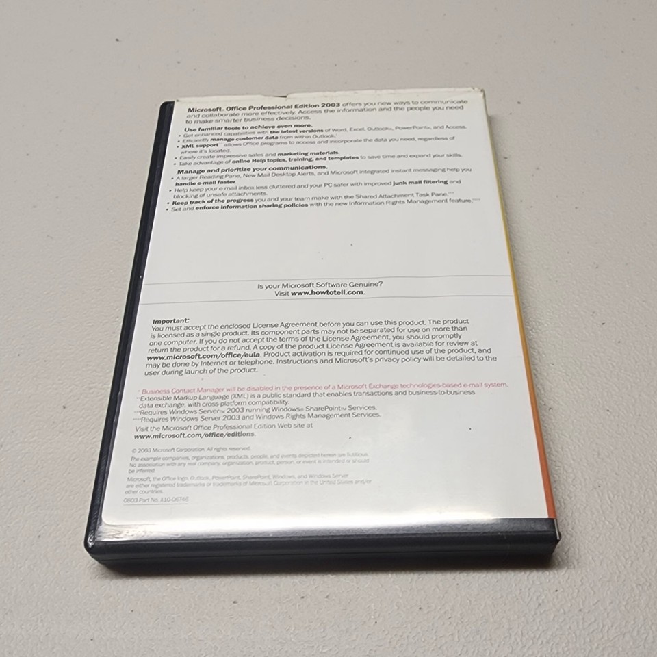 Microsoft Office 2003 Professional Edition with Product Key CD | eBay