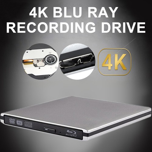 4K Genuine Burner External USB 3.0 Super Slim DVD BD Recorder Drive ...