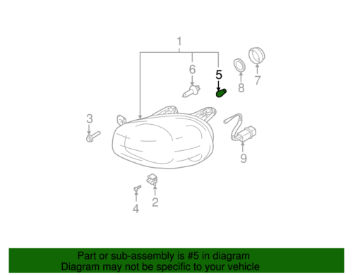 Genuine OEM Hyundai Headlamp Bulb 18649-60556-L | eBay
