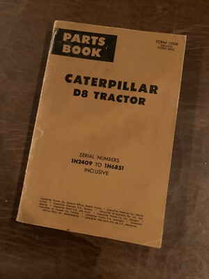 CAT D8 8 CATERPILLAR DOZER PARTS BOOK 1H 2409 | eBay