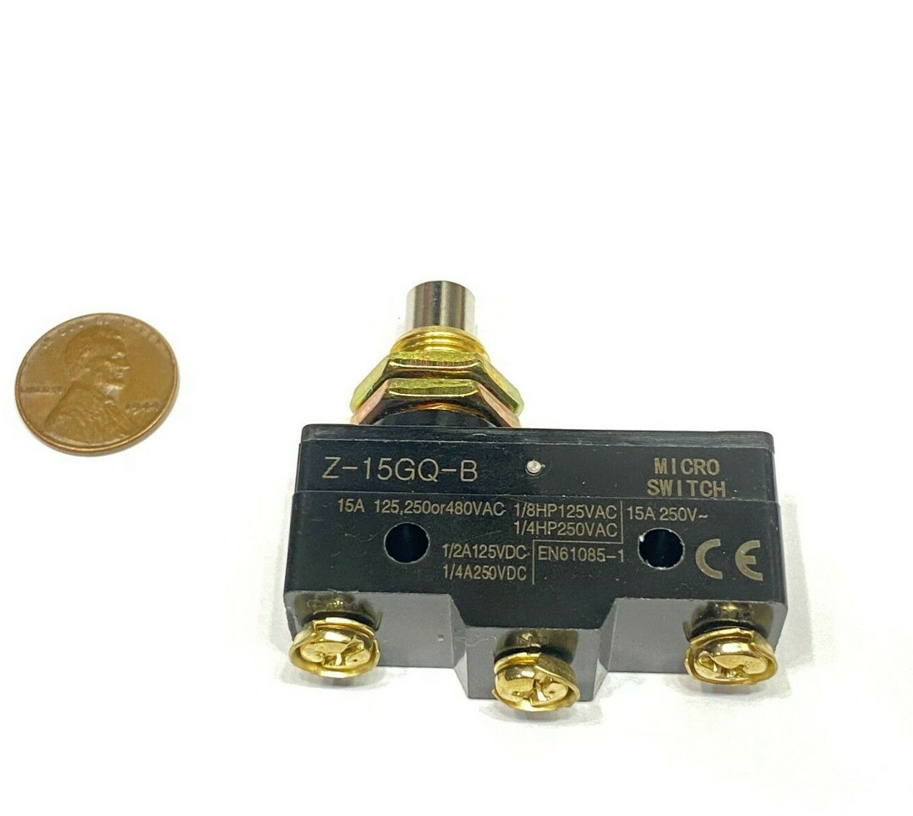 Z-15GQ-B Micro Switch Panel Mount Plunger Actuator Limit Switch 15A ...