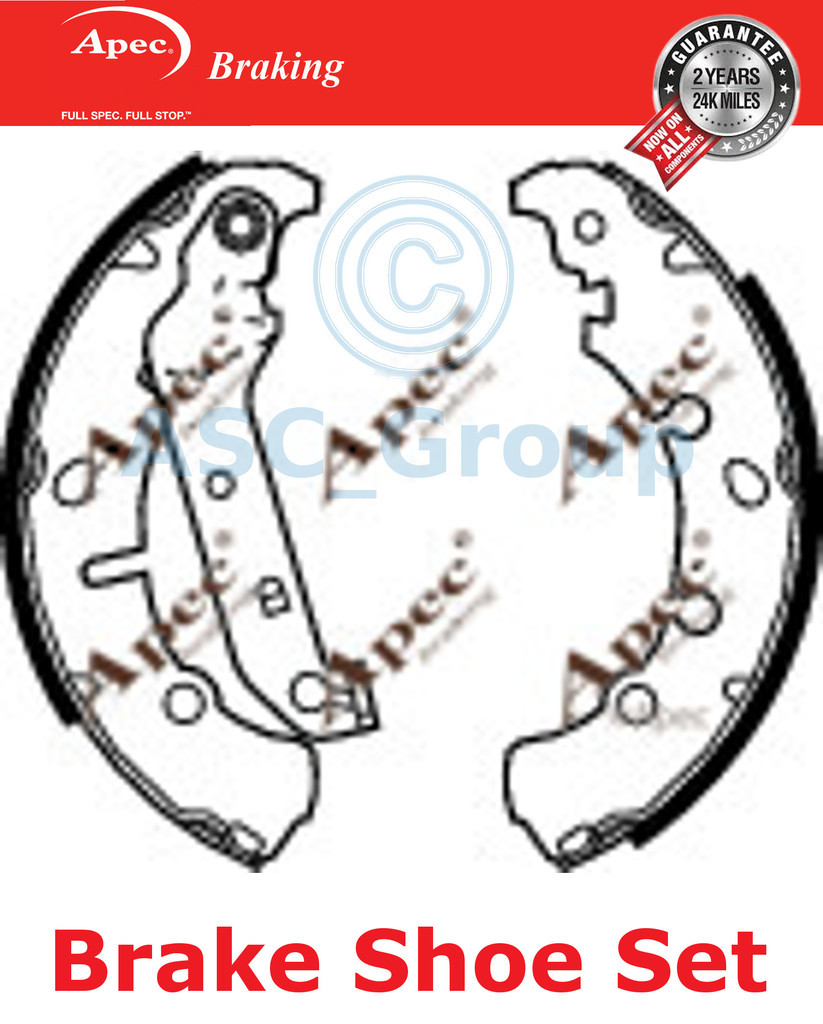 Apec Braking Replacement 203mm x 38mm Drum Brake Shoes Set SHU635 (with ...