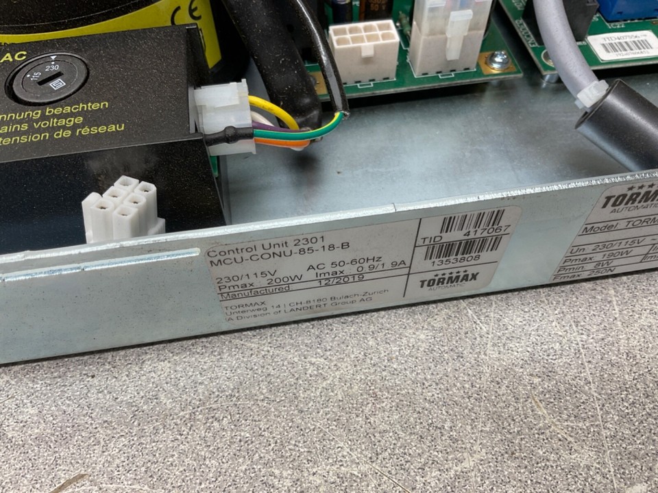 NEW Tormax iMotion 2301 UL Sliding Door Drive; 115.230V, 50/60; MCU ...