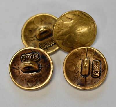 VINTAGE 4 COUNT BRASS METAL COIN BUTTONS REPLICAS 16mm | eBay