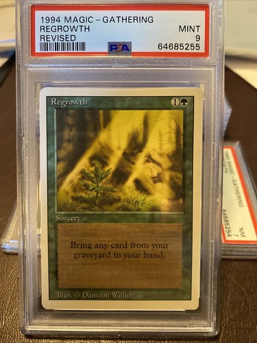 PSA 9 Mint Regrowth Revised MtG Magic The Gathering | eBay