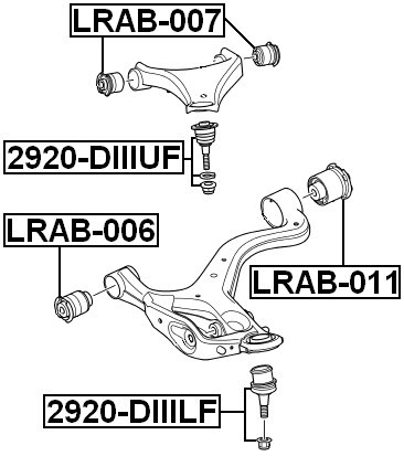 Arm Bushing Front Lower Arm Febest LRAB-006 OEM RBX500311 | eBay