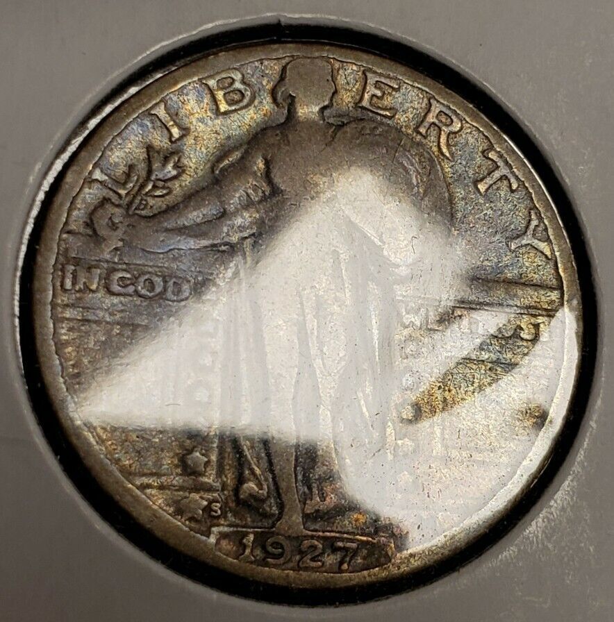 1927-S 25c Standing Liberty Silver Quarter - VG/Fine Key Date Value ...
