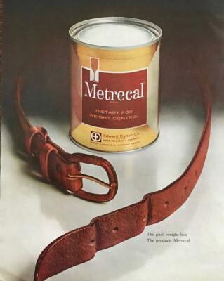 1961 Metrecal Dietary for Weight Control PRINT AD Edward Dalton Mead ...