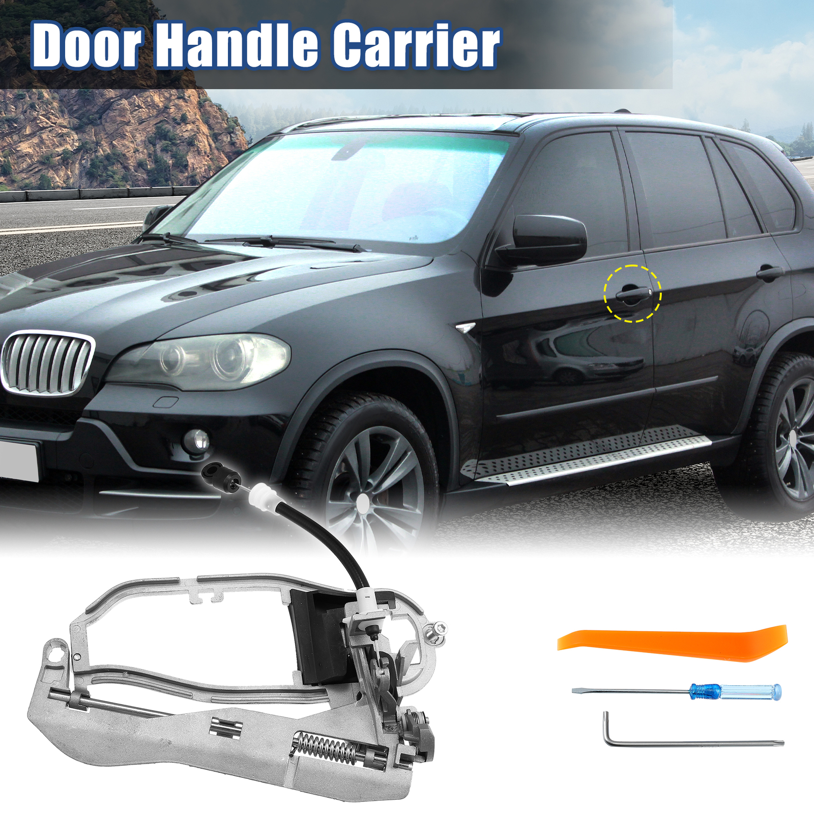 Driver Side Carrier Outside Door Handle Side Pull Handle 51218243615 ...