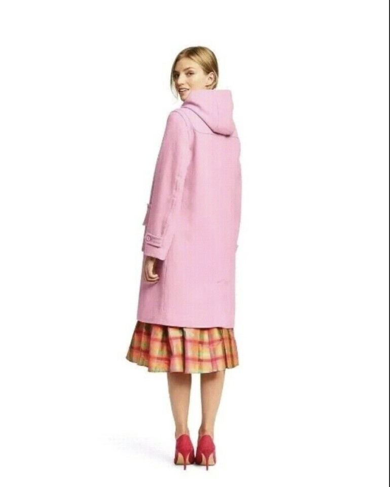 Isaac Mizrahi x Target Hooded Duffel Coat S SMALL Wool Blend Toggel ...