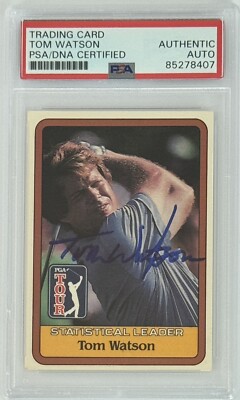 1981 DONRUSS GOLF PGA TOUR TOM WATSON SIGNED CARD PSA DNA CERTIFIED ...