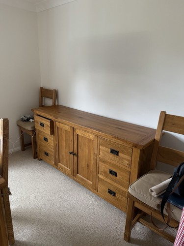 Antique Solid Oak Sideboard Cabinet | eBay UK