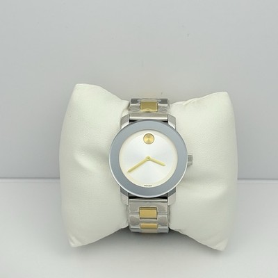 New Movado Bold 3600128 Two Tone Gold Bracelet 36mm Women’s Watch ...