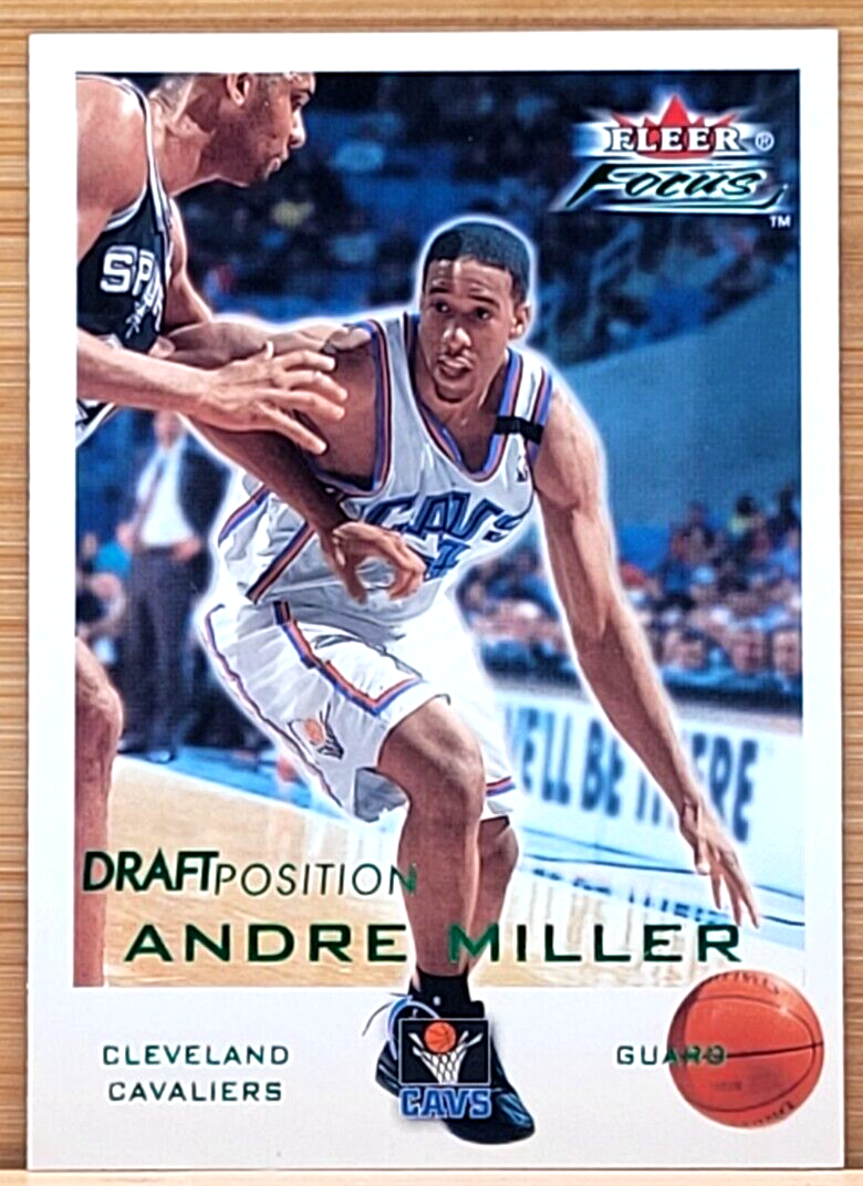 2000-01 FLEER FOCUS ANDRE MILLER DRAFT POSITION #D/100 ULTRA RARE CAVS ...